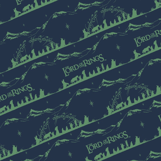 Mountain Landscape Navy - Lord of the Rings Fabric - Camelot | The ...