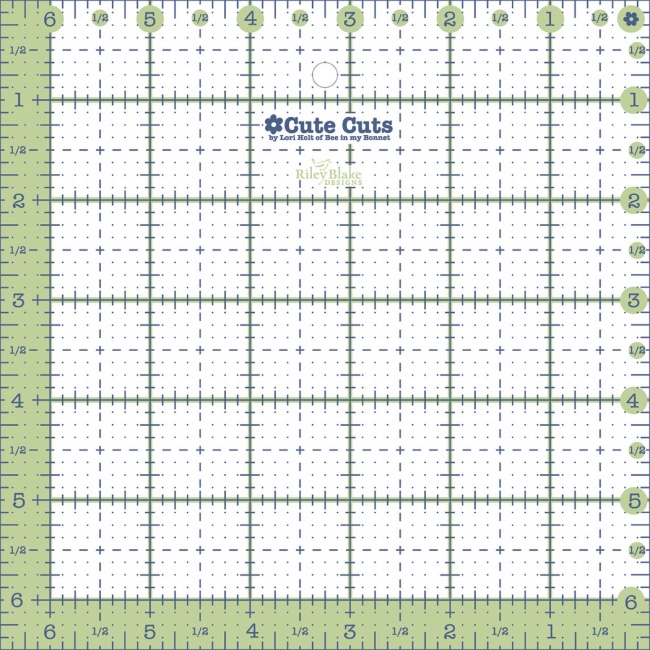 Lori Holt Cute Cuts Ruler Square 6.5" | The Quilt Shop