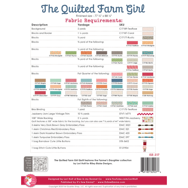 The Quilted Farm Girl Pattern - The Quilt Shop