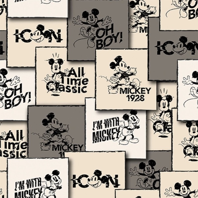 Vintage Mosaic - Disney Mickey Mouse Fabric - The Quilt Shop