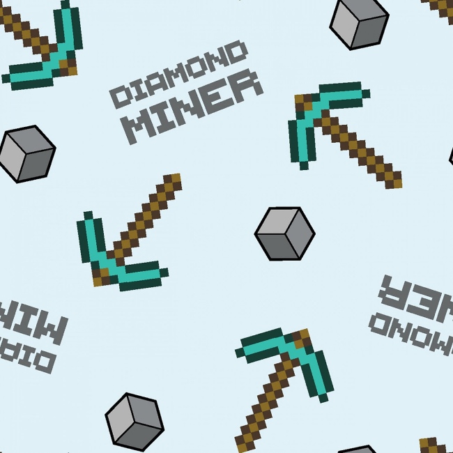 Minecraft Diamond Miner Fabric - The Quilt Shop