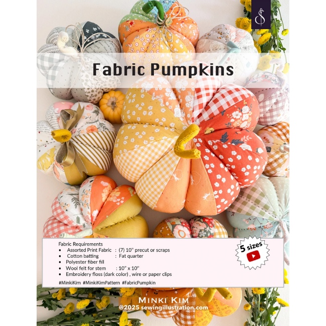 Fabric Pumpkins Pattern - Minki Kim | The Quilt Shop