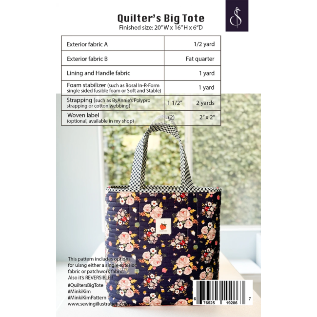 Quilter's Tote Bag Bag Pattern - Minki Kim - The Quilt Shop