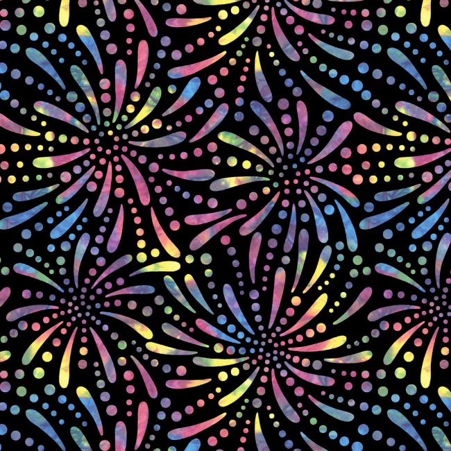 Black / Multi Fireworks - Wilmington 108" Extra Wide Backing Fabric ...