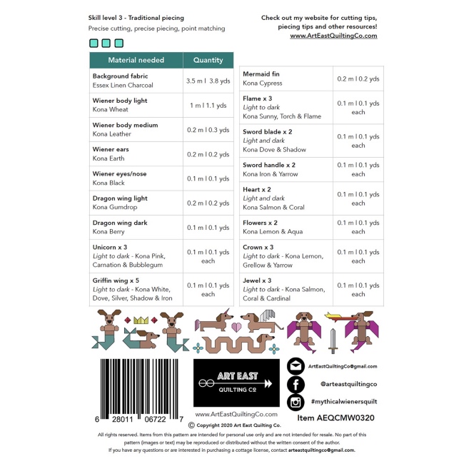 Mythical Wieners Quilt Pattern | The Quilt Shop