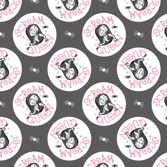 Nightmare Before Christmas Fabric - Scream Queen Badges - The Quilt Shop