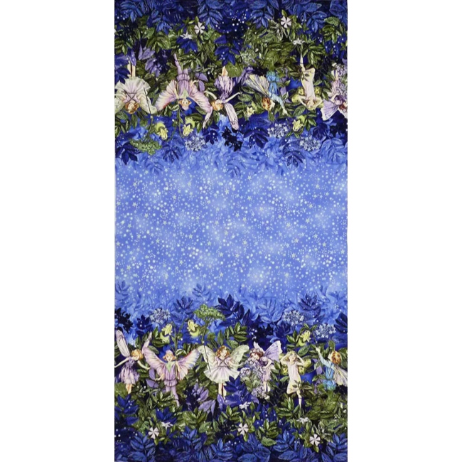Nite Night Flower Fairies Border Metallic - The Quilt Shop