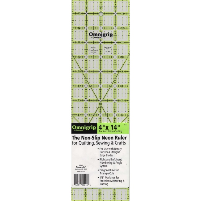 Omnigrid Omnigrip 4" x 14" Ruler - The Quilt Shop