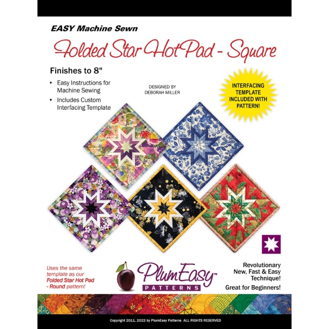 Folded Star Hot Pad Pattern & Interfacing - Square - The Quilt Shop