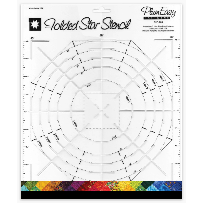 Folded Star Stencil - PlumEasy - The Quilt Shop