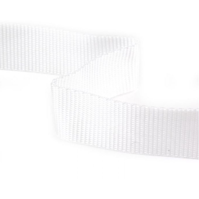 White - Polypropylene Webbing - 38mm | The Quilt Shop