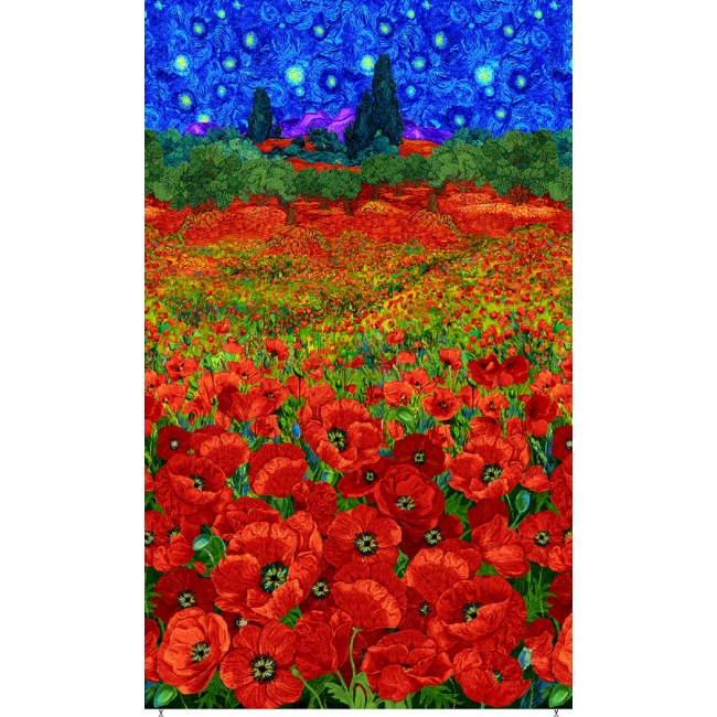 Poppy Dreams Fabric Panel - The Quilt Shop