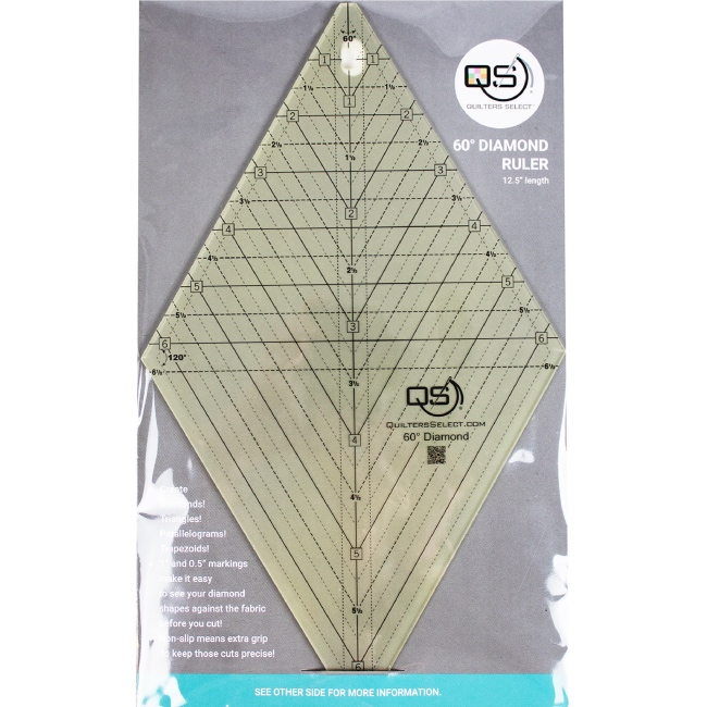Quilters Select - Non-Slip Ruler - 60 degree Diamond - 12-1/2in | The ...