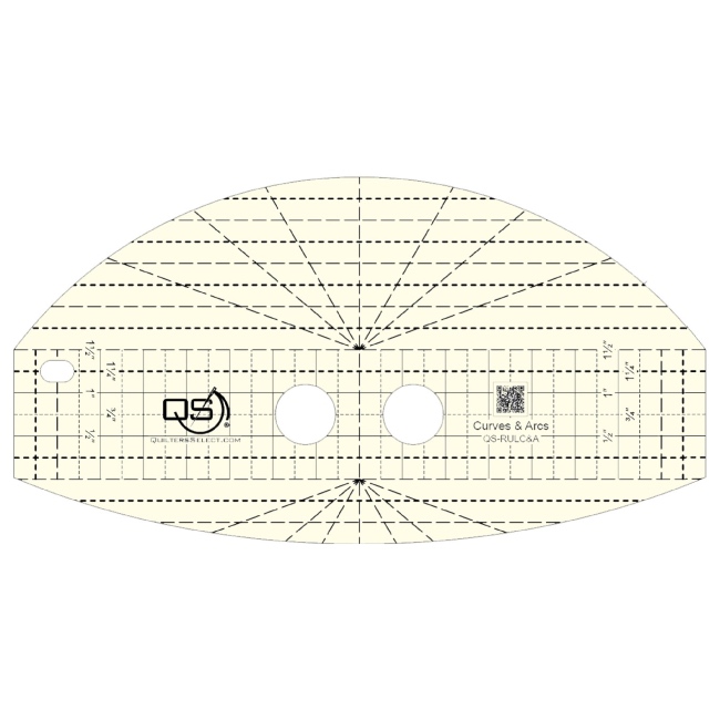 Quilters Select - Machine Quilting Ruler - Curves & Arcs | The Quilt Shop