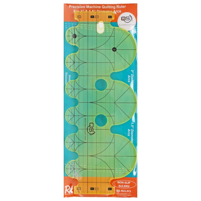Quilters Select - Machine Quilting Ruler - 3in & 1-1/2in Clamshell ...