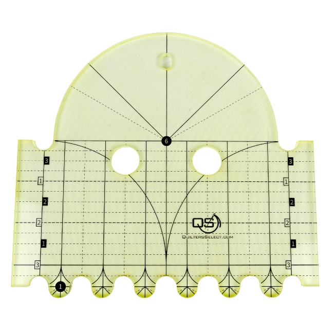 Quilters Select - Machine Quilting Ruler - 6in & 1in Clamshell - The ...