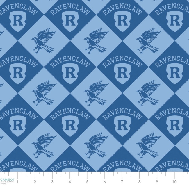 Ravenclaw Diamond Check Blue - House Champions - Harry Potter Fabric ...