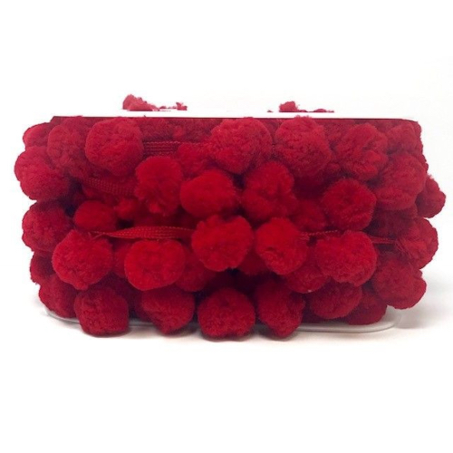 Red Jumbo Pom Pom 36mm | The Quilt Shop