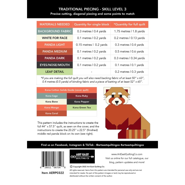 Red Pandas Quilt Pattern | The Quilt Shop