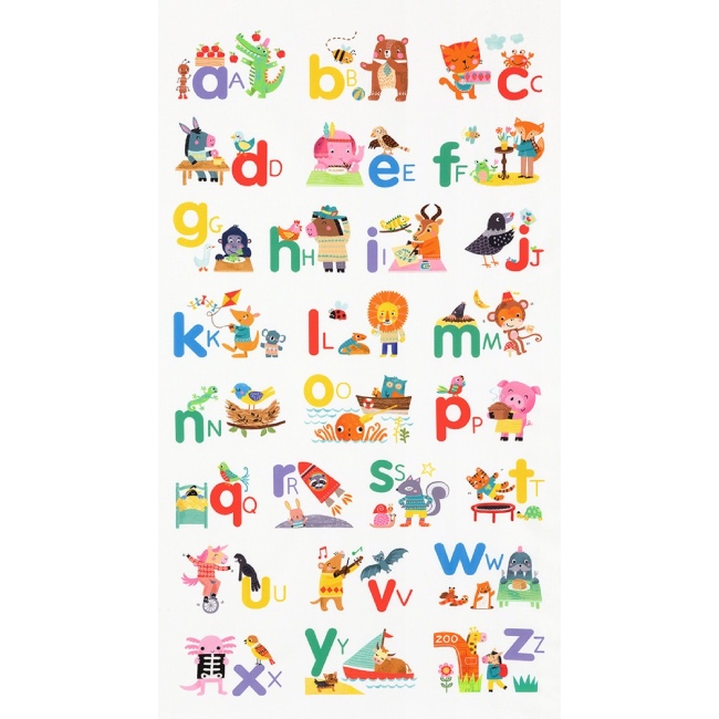 Fun-2-3 Alphabet Fabric Panel 24in | The Quilt Shop