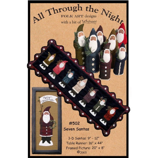 Seven Santas Pattern - All Through The Night | The Quilt Shop