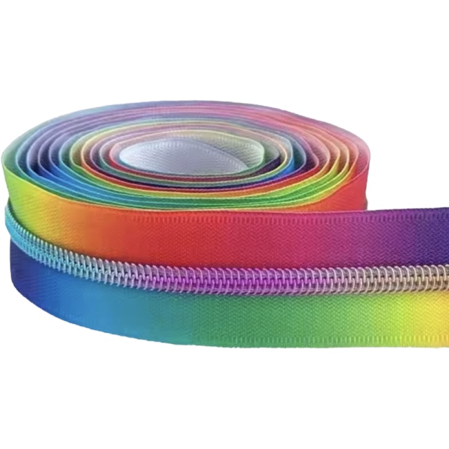 Rainbow - Bright Rainbow Ombre Nylon Size 5 Zipper with Pulls - The ...