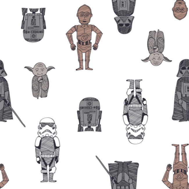 Star Wars Sketch Characters Fabric | The Quilt Shop