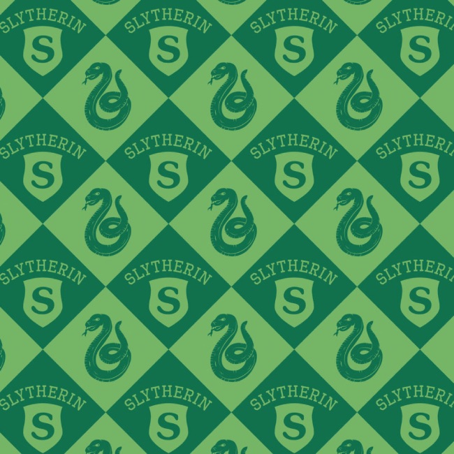 Slytherin Diamond Check Green - House Champions - Harry Potter Fabric ...
