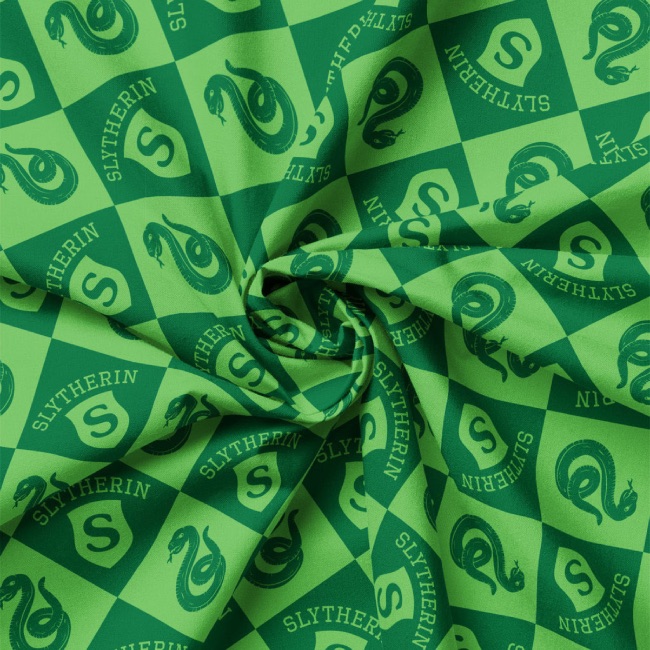 Slytherin Diamond Check Green - House Champions - Harry Potter Fabric ...