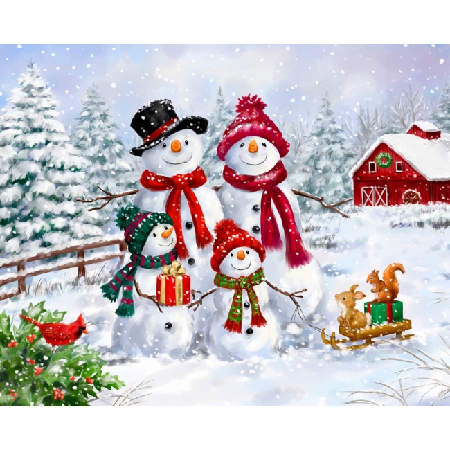 Snowman Family Christmas Panel | The Quilt Shop