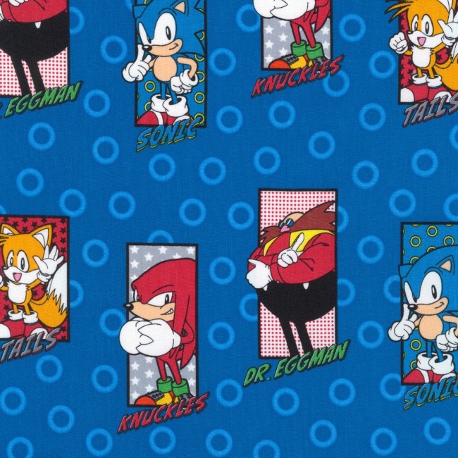Sega Sonic the Hedgehog Characters Fabric | The Quilt Shop