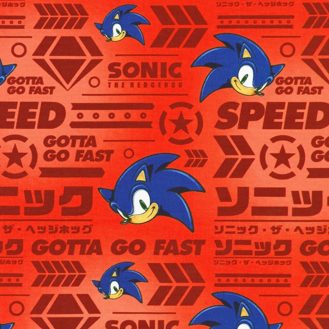 Sonic the Hedgehog Red Fabric | The Quilt Shop