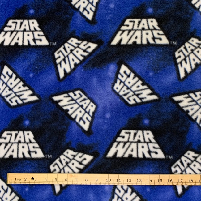 FLEECE - Star Wars - Blue Retro Logo | The Quilt Shop