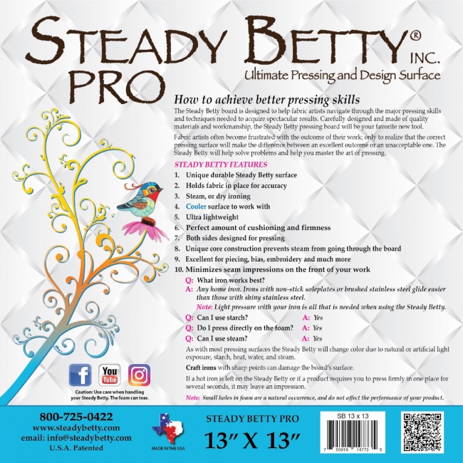Steady Betty Pro 13in x 13in - The Quilt Shop