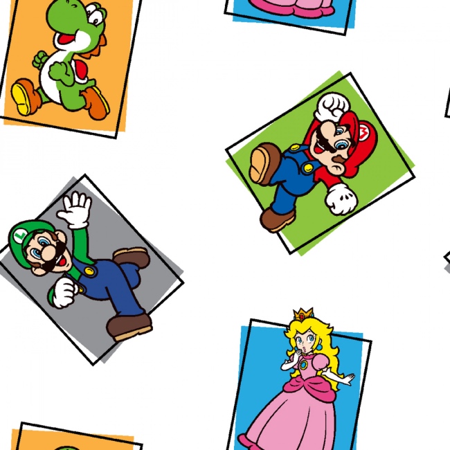 Nintendo Super Mario Character Block Fabric - The Quilt Shop