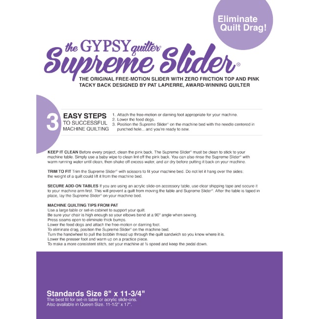 Supreme Slider For Free Motion Stitching | The Quilt Shop