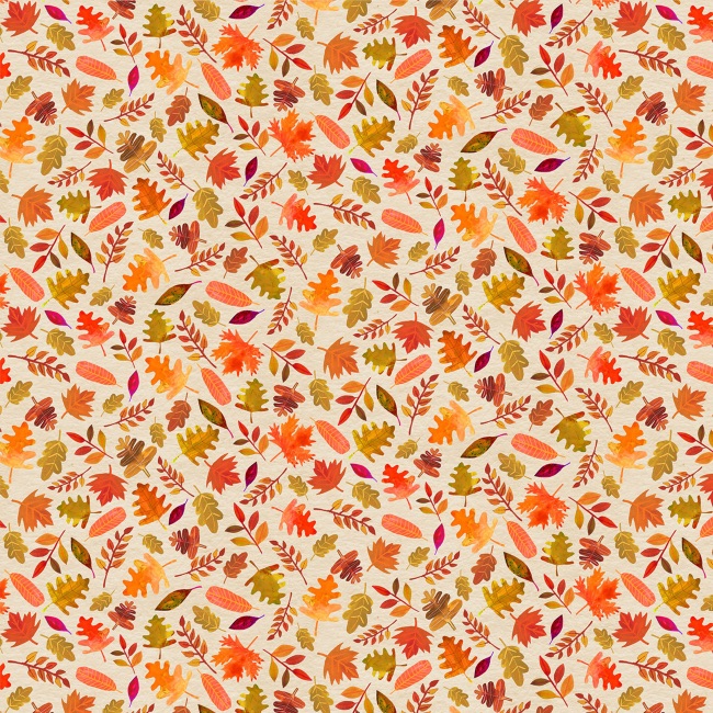 Tan Autumn Leaves Fabric - Michael Miller - The Quilt Shop