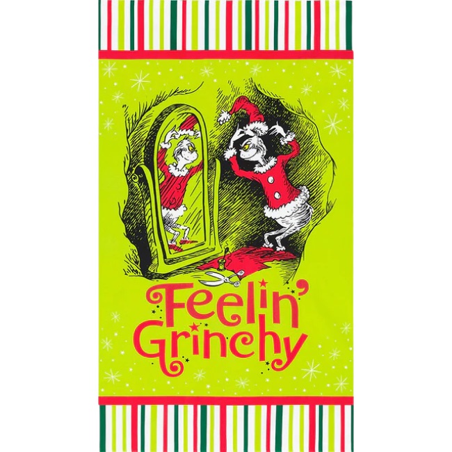 How The Grinch Stole Christmas Feelin' Grinchy Fabric Panel | The Quilt ...