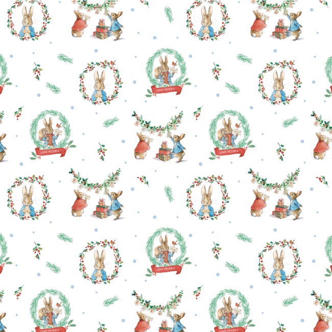Christmas Wishes - The Joy Of Giving - Peter Rabbit Christmas Fabric ...