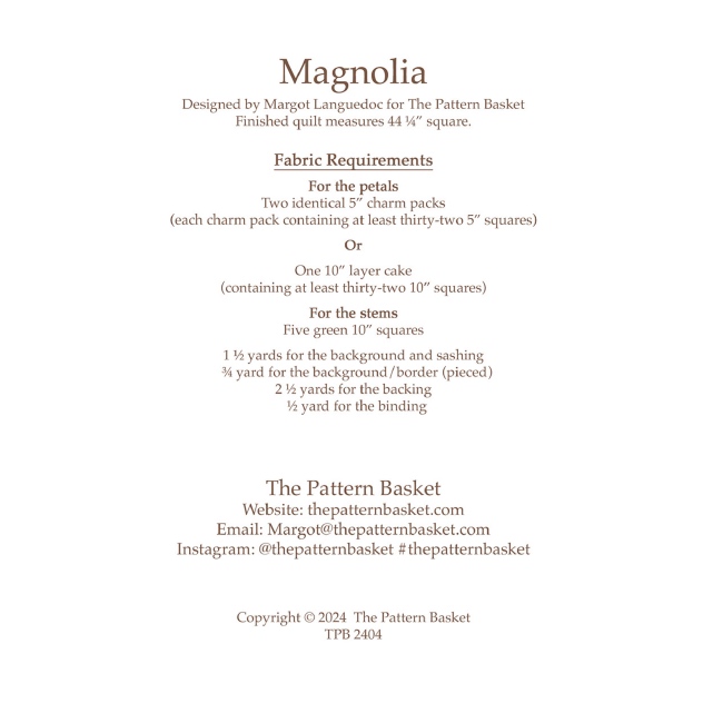 Magnolia - Quilt Pattern | The Quilt Shop