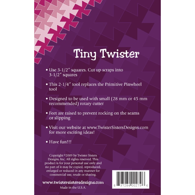 Tiny Twister Template | The Quilt Shop