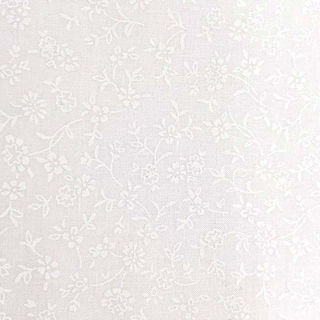 White Flowers Fabric - John Louden - The Quilt Shop