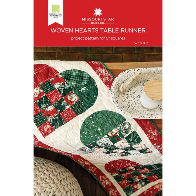 Missouri Star - Woven Hearts - Table Runner Pattern - The Quilt Shop