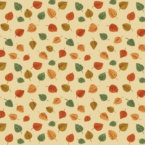 Light Gold Small Leaves - Autumn Fabric - Benartex - The Quilt Shop