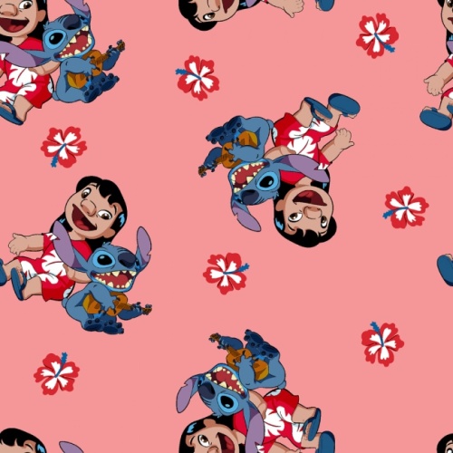 Lilo and Stitch Fabric - Stitch and Angel Sketch Fabric - The Quilt Shop
