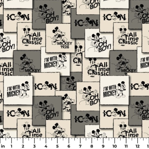 Vintage Mosaic - Disney Mickey Mouse Fabric | The Quilt Shop