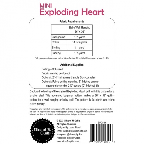 Mini Exploding Heart Quilt Pattern | The Quilt Shop