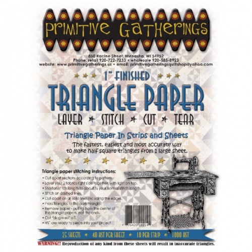 3/4 inch Finished Triangle Paper - Primitive Gatherings | The Quilt Shop