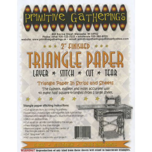 1 inch Finished Triangle Paper - Primitive Gatherings | The Quilt Shop