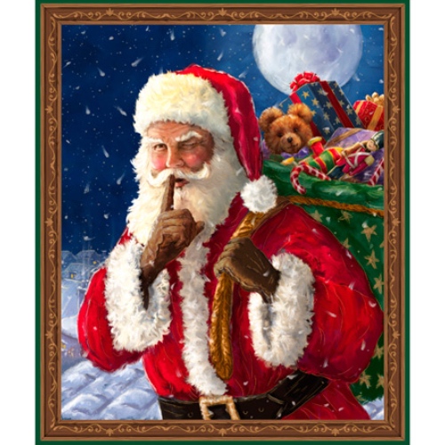 Santas Night Out Santa Christmas Panel | The Quilt Shop